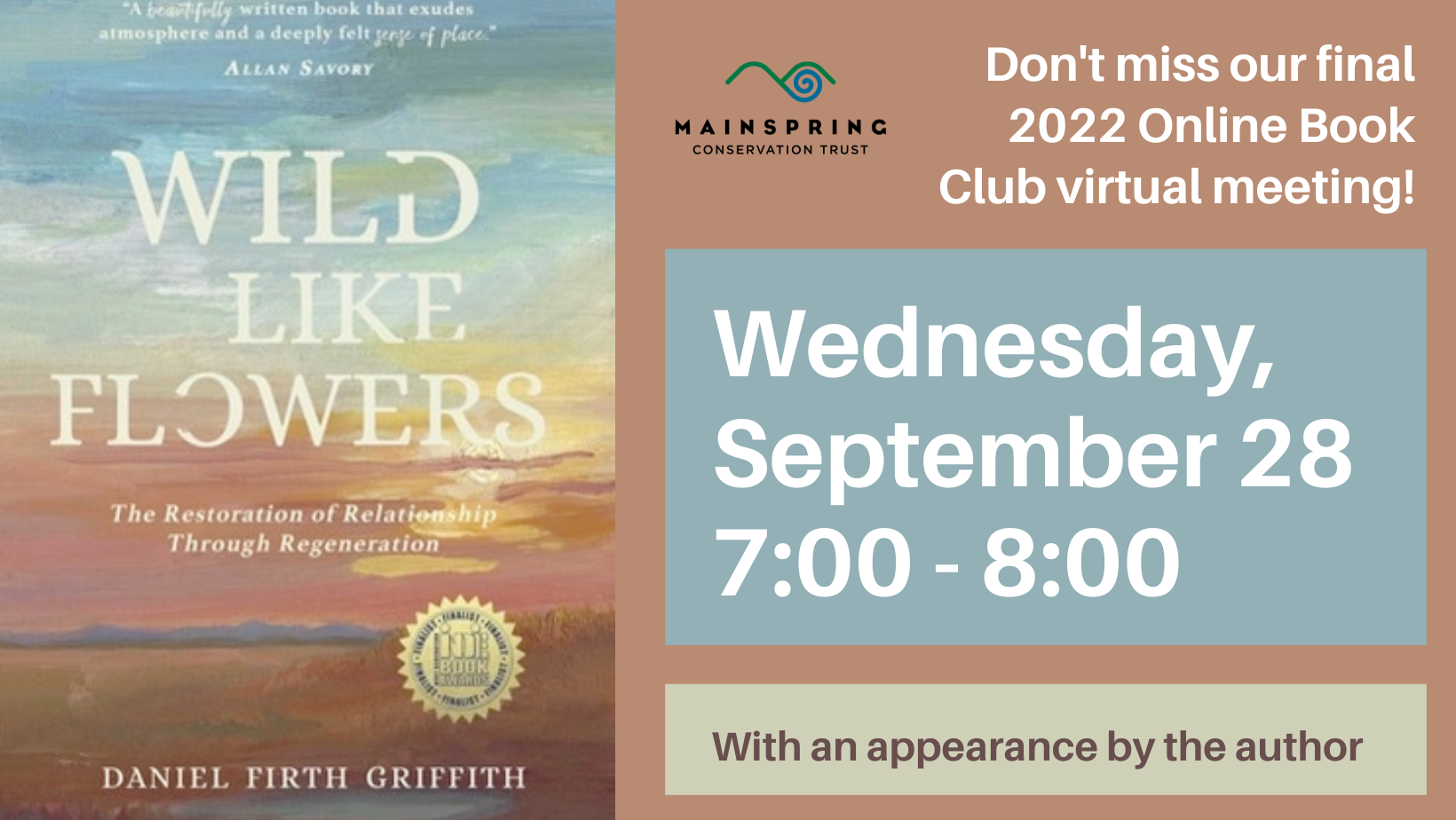 Virtual Book Club – September Session. Last Meeting of 2022